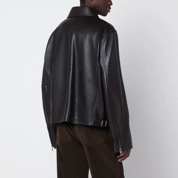 Loewe Dark Deerskin Zip-up Jacket - Brown