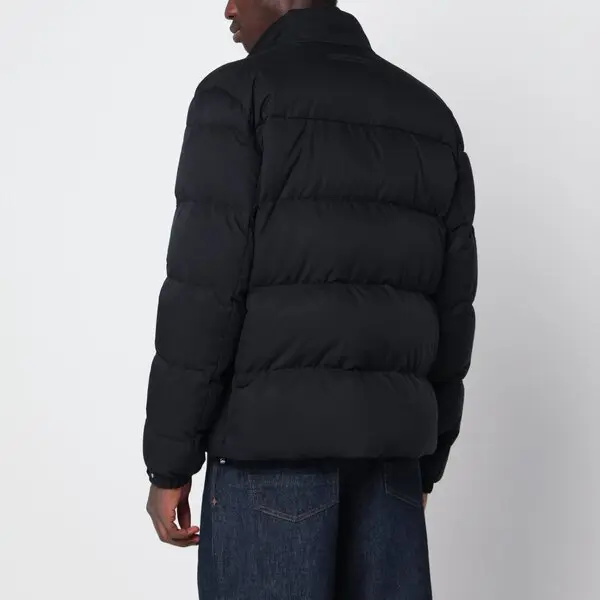 Zegna Navy Zip-up Down Jacket - Blue