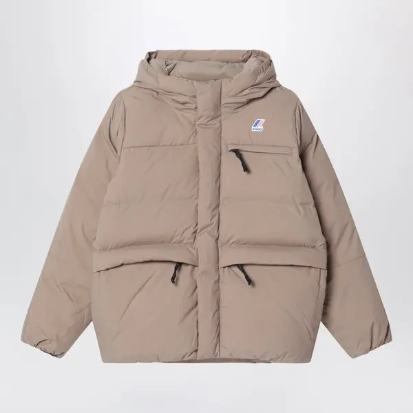 K-WAY P. Le Vrai 4.0 Aurele Heavy Warm Jacket In Taupe - Beige