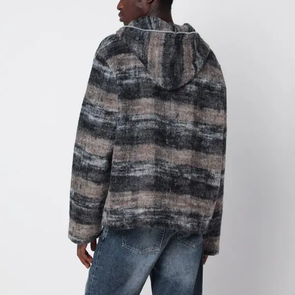 Our Legacy Wool Blend Checked Hoodie
