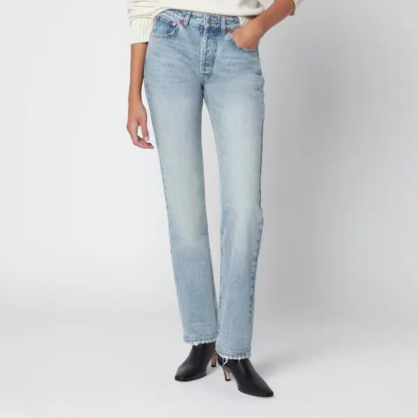 Isabel Marant Étoile Daya Vintage-effect Cotton Jeans - Light Blue