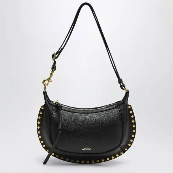 Isabel Marant Étoile Oskan Moon Leather Shoulder Bag - Black