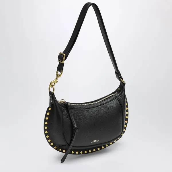 Isabel Marant Étoile Oskan Moon Leather Shoulder Bag - Black