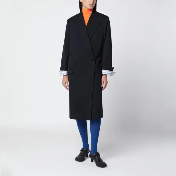 Loewe Navy Wool Coat - Blue