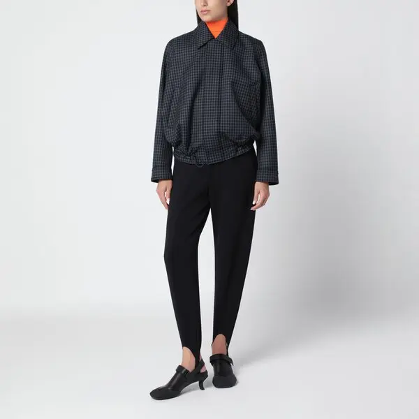 Loewe Blue And Black Wool Drawstring Jacket - Multicolor
