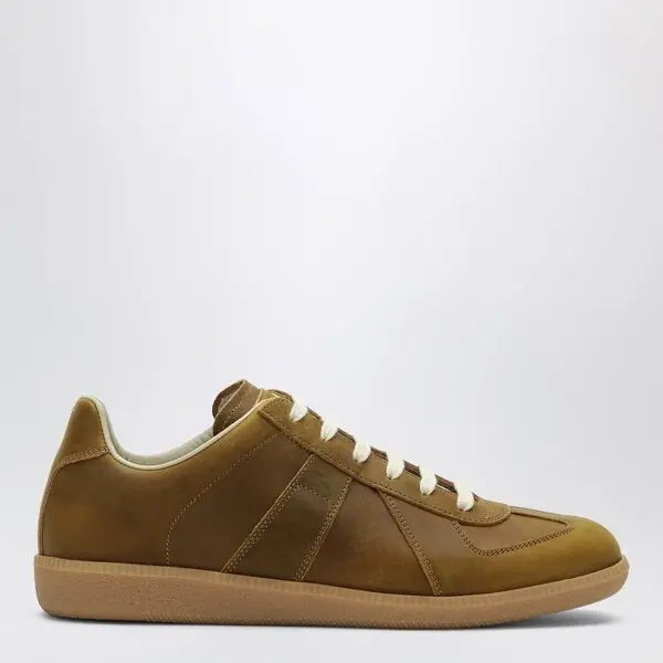 MAISON MARGIELA Replica Leather Sneakers - Beige