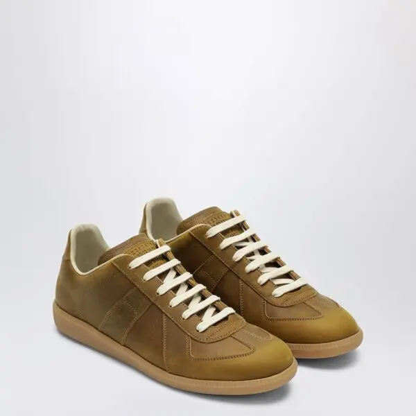 MAISON MARGIELA Replica Leather Sneakers - Beige
