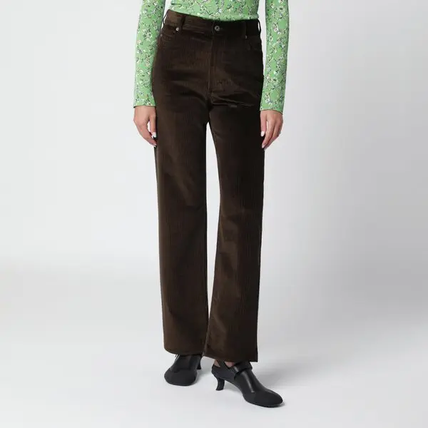 Loewe Cotton Corduroy Trousers - Brown