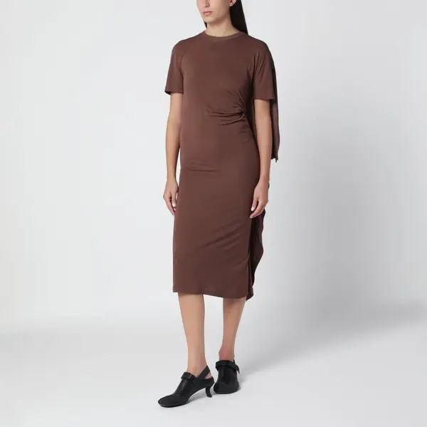Loewe Dark Viscose Blend Dress - Brown