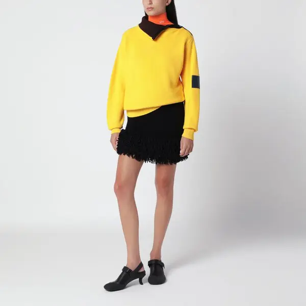 Loewe Wool Sweater With Zip Detail - Yellow