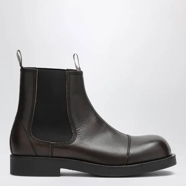 MAISON MARGIELA Chelsea Boots In Brushed Leather - Brown
