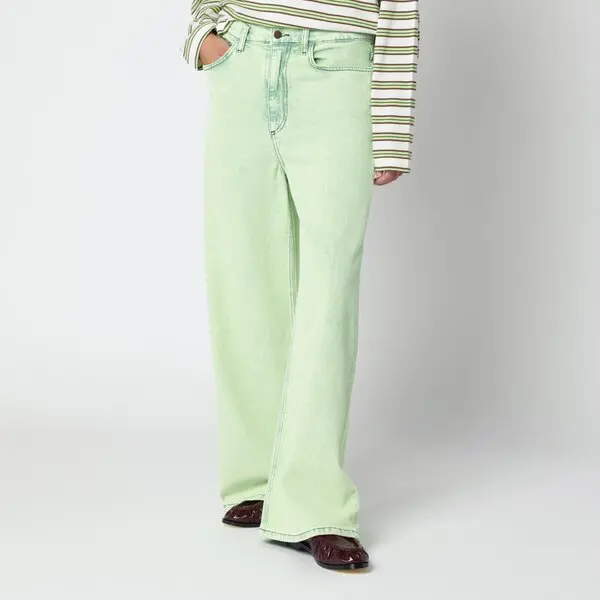 SANDERLAK Neon Wide-leg Denim Jeans