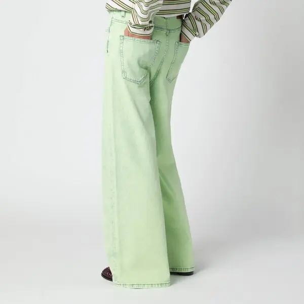 SANDERLAK Neon Wide-leg Denim Jeans