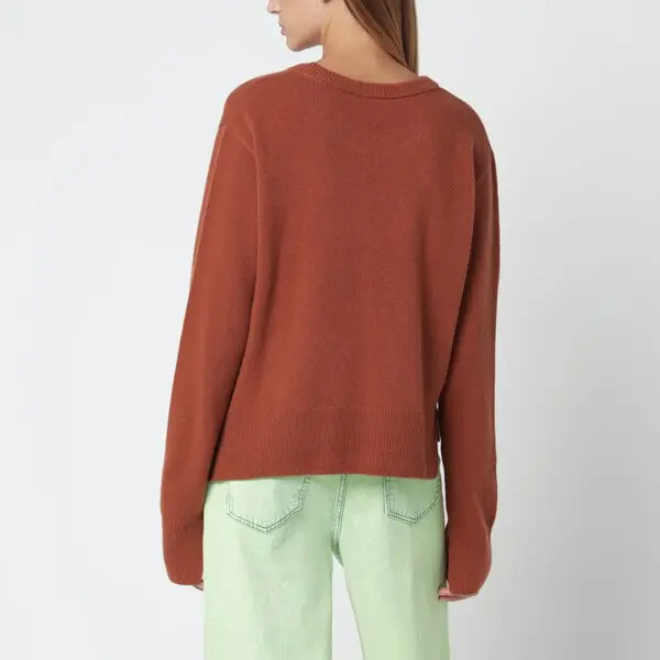 SANDERLAK Rust Crew-neck Wool Sweater