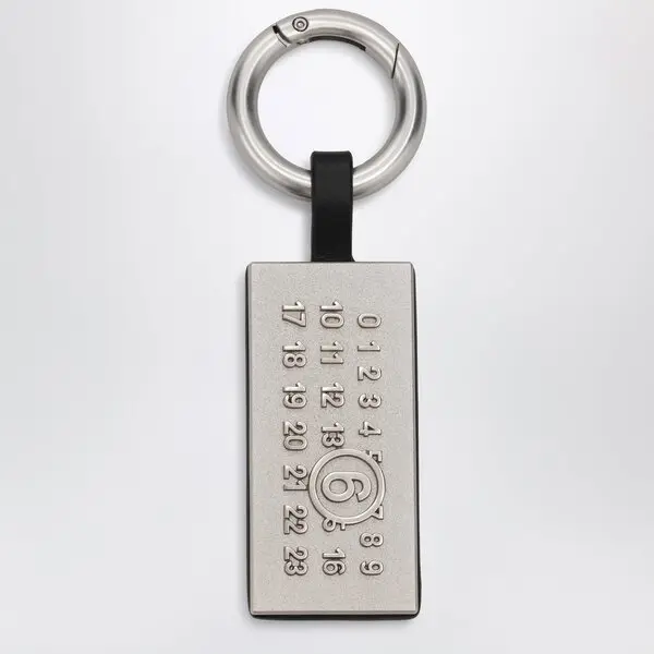 MAISON MARGIELA Numeric Charm In Brass And Leather - Black