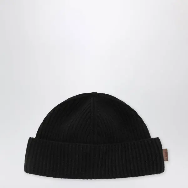 AMI Paris Ribbed Wool Beanie