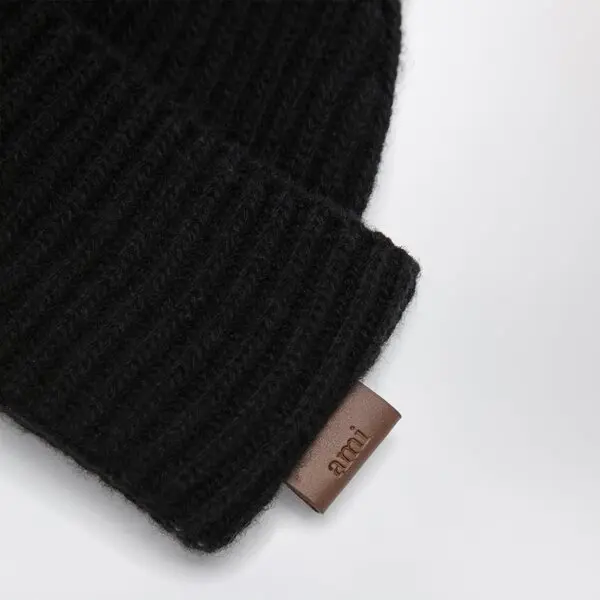 AMI Paris Ribbed Wool Beanie