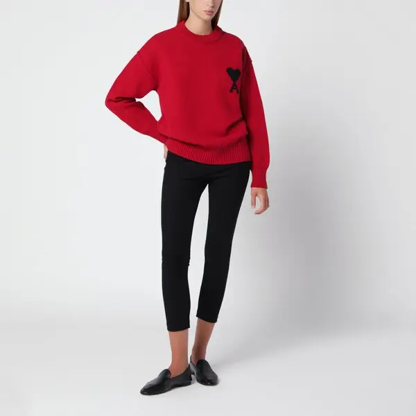AMI Paris Ruby De Coeur Virgin Wool Sweater