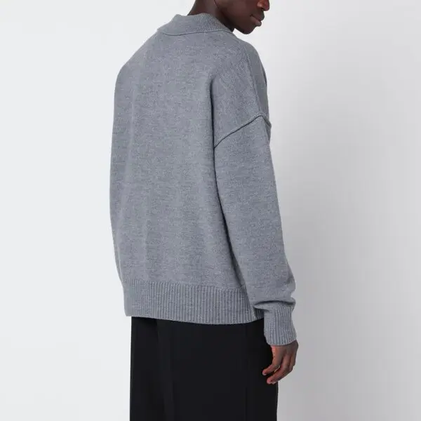 AMI Paris De Coeur Wool Polo Sweater