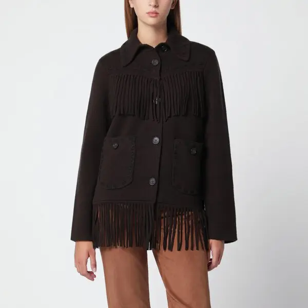 Guest In Residence Western Fringe Jacket - Brown