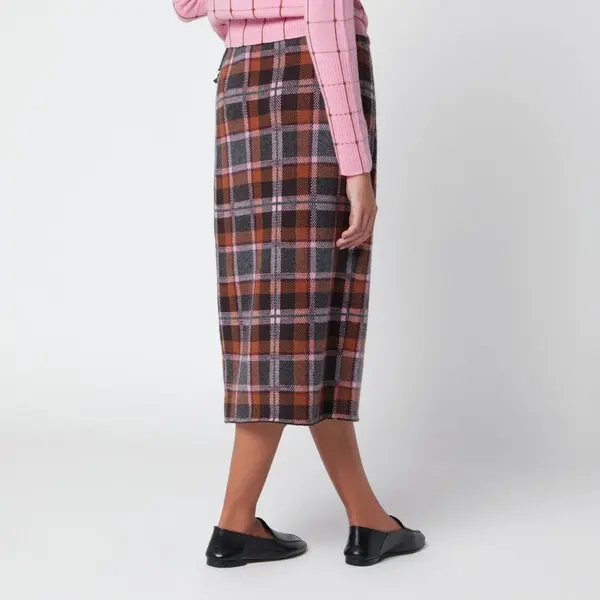 Guest In Residence Check-patterned Wrap Midi Skirt - Multicolor