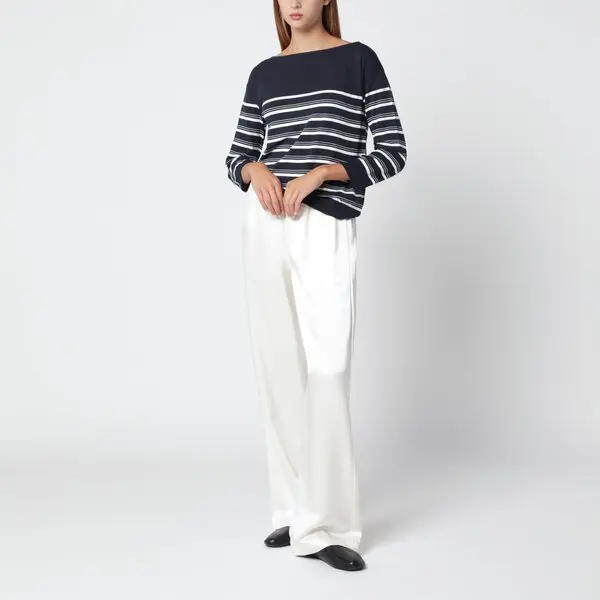 Max Mara And White Striped Sweater - Blue