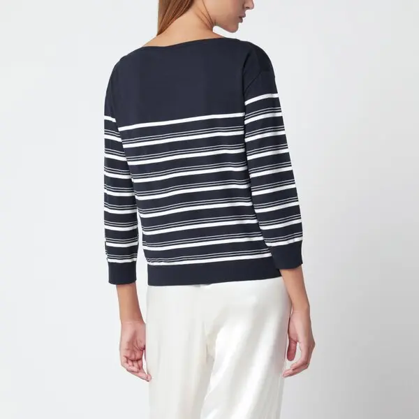 Max Mara And White Striped Sweater - Blue