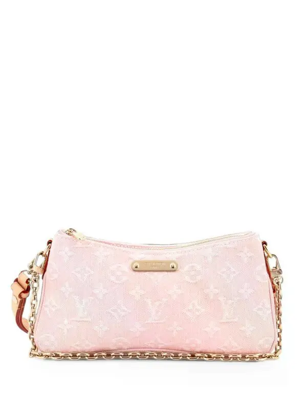 LOUIS VUITTON Liv Pochette Monogram Denim Shoulder Bag - Pink