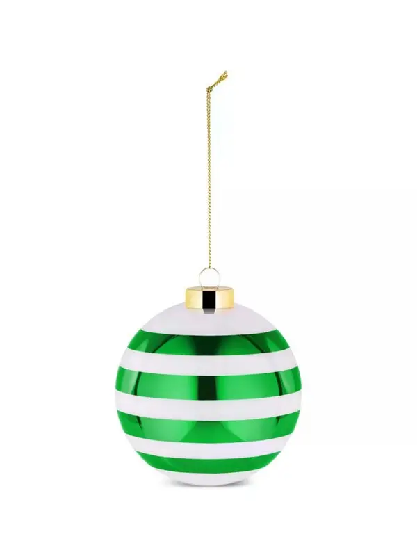 ALESSI Delight Polka-dot Striped Christmas Baubles - Green