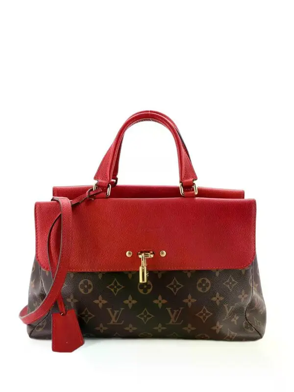 LOUIS VUITTON Venus Handbag Monogram Canvas And Leather Satchel - Red