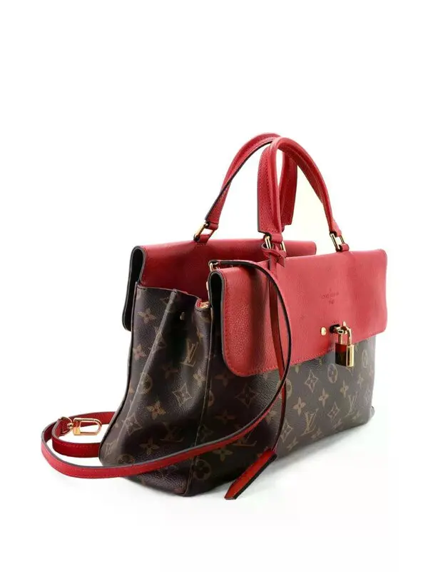 LOUIS VUITTON Venus Handbag Monogram Canvas And Leather Satchel - Red