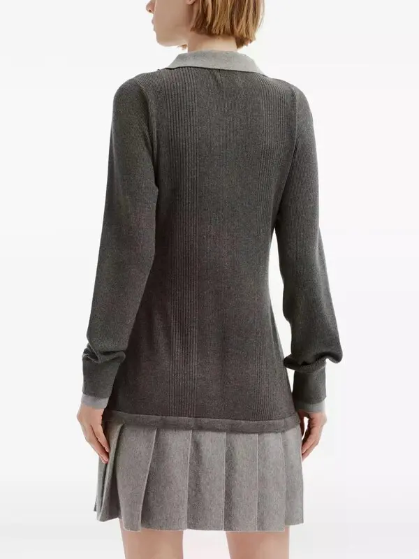 B+AB Chain-embellished Pleated Mini Dress