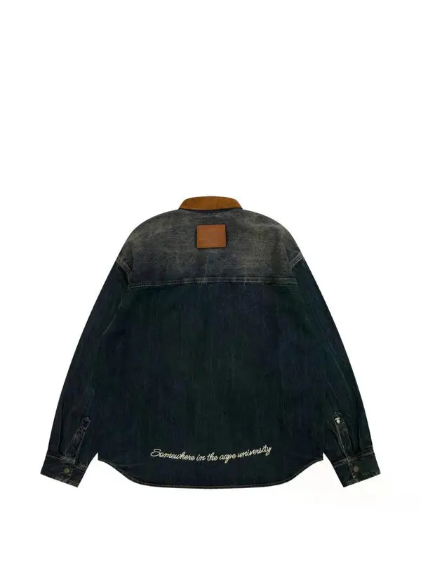 AAPE BY *A BATHING APE College Crop Corduroy-collar Shirt
