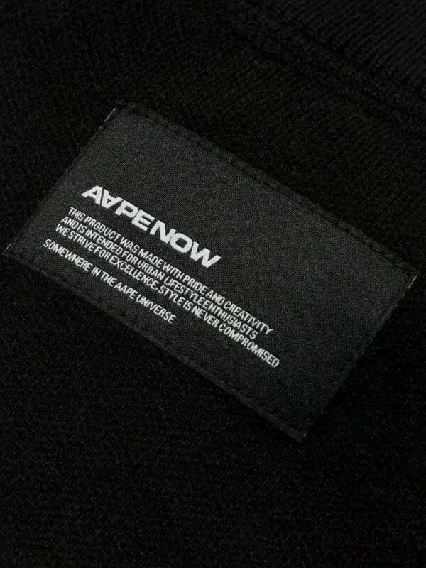 AAPE BY *A BATHING APE Aapenow Half-zip Logo-print Sweater - Black