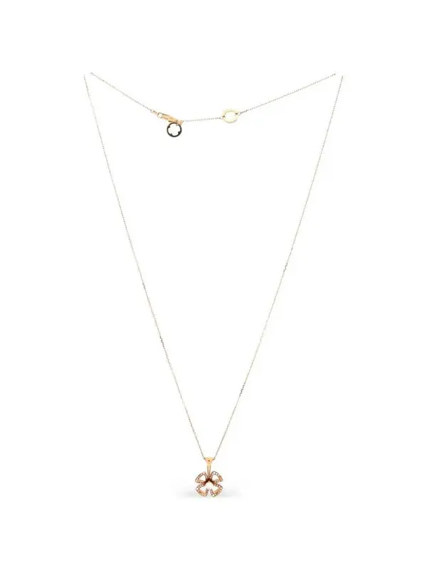 BVLGARI Fiorever Pendant 18k Rose Gold With Diamonds Necklace - Pink