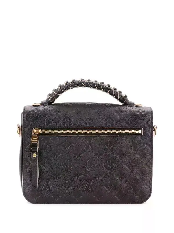LOUIS VUITTON Braided Handle Pochette Metis Monogram Empreinte Leather Crossbody Bag