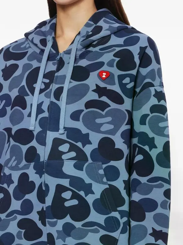AAPE BY *A BATHING APE Heart-camouflage Hoodie