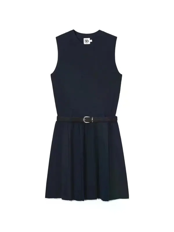 B+AB Belted Pleated Mini Dress
