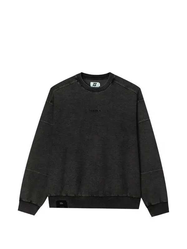 Izzue Logo-embroidered Acid-wash Sweater