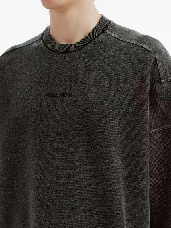 Izzue Logo-embroidered Acid-wash Sweater