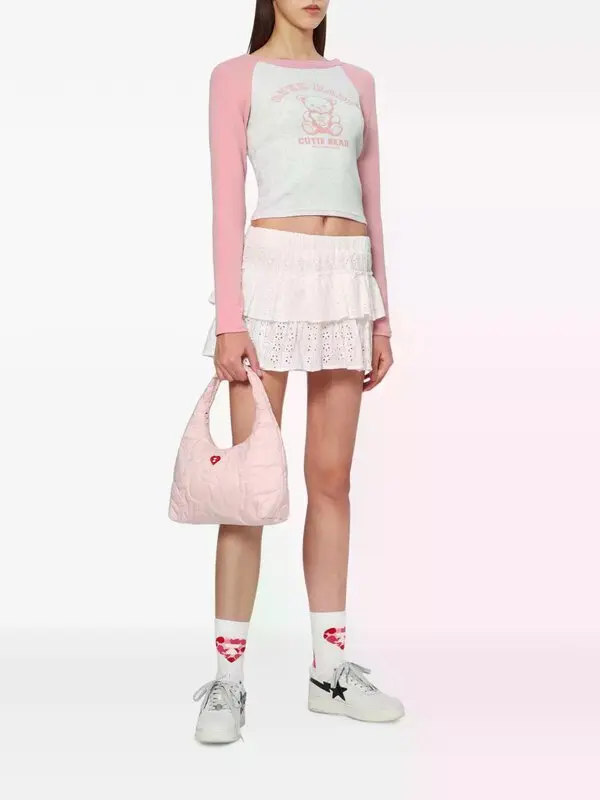 AAPE BY *A BATHING APE Mini Quilted Heart-patch Tote Bag