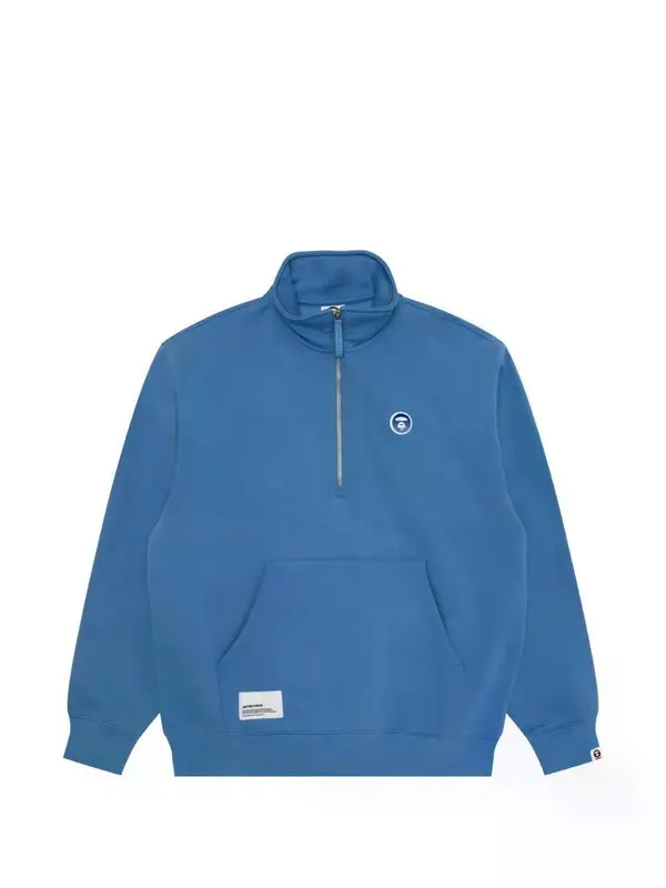 AAPE BY *A BATHING APE Logo-embroidered Half-zip Sweater