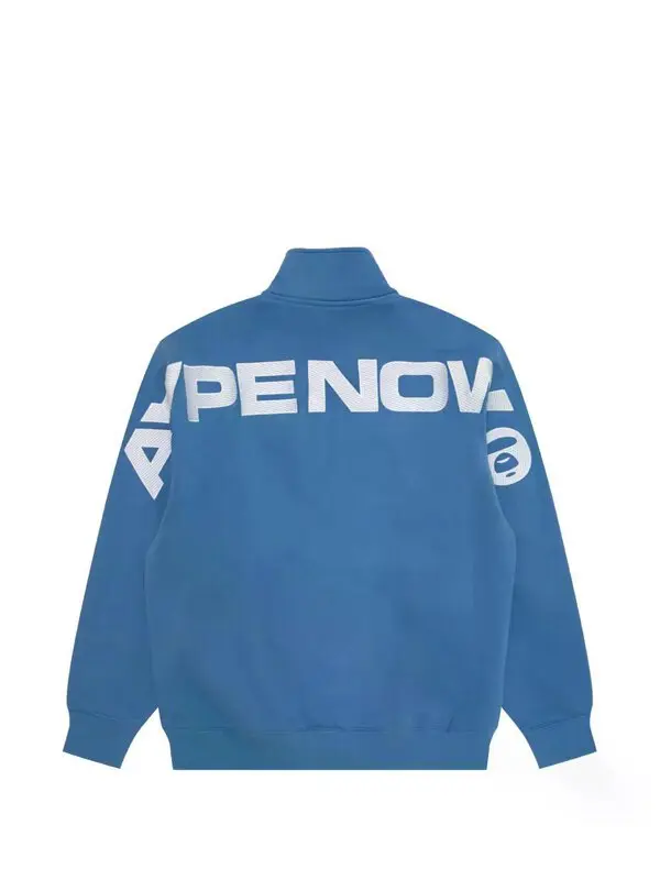 AAPE BY *A BATHING APE Logo-embroidered Half-zip Sweater