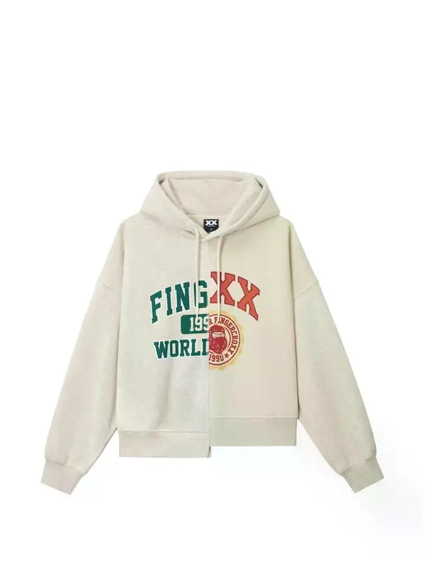 FINGERCROXX Graphic-print Asymmetric Hoodie
