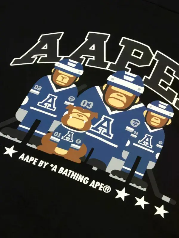 AAPE BY *A BATHING APE Aaper Graphic-print Snap-button Hoodie