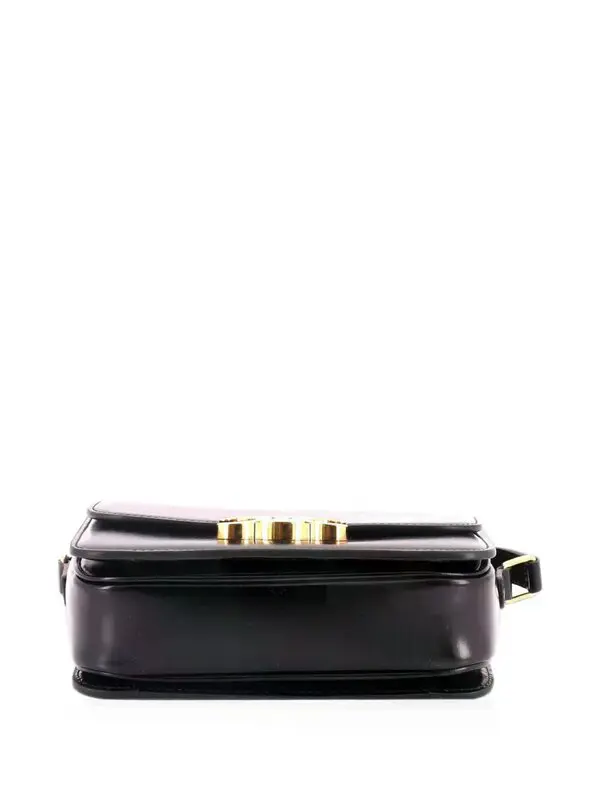 Celine Triomphe Shoulder Bag Smooth Calfskin Teen Crossbody Bag - Black