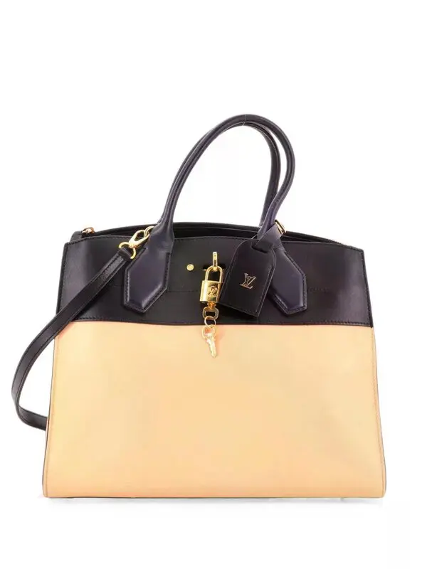 LOUIS VUITTON City Steamer Handbag Leather Mm Tote Bag - Multicolour