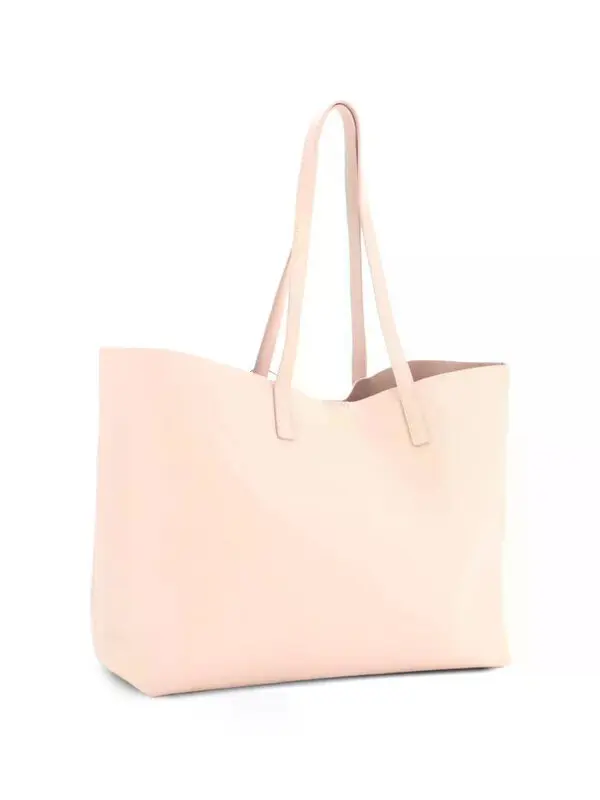 Saint Laurent Shopper Leather Large Tote Bag - Neutrals