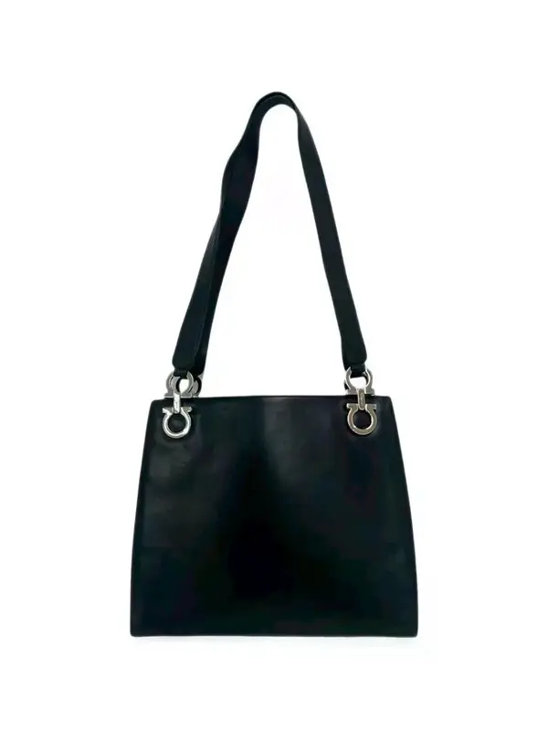 FERRAGAMO 2000-2010 Leather Gancini Tote Bag