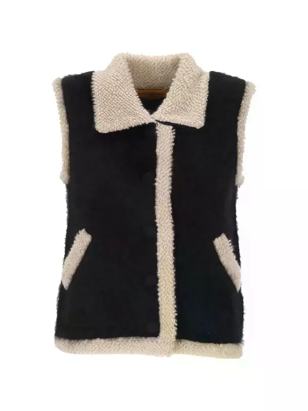 Guest In Residence Contrast-trim Cashmere Gilet - Black